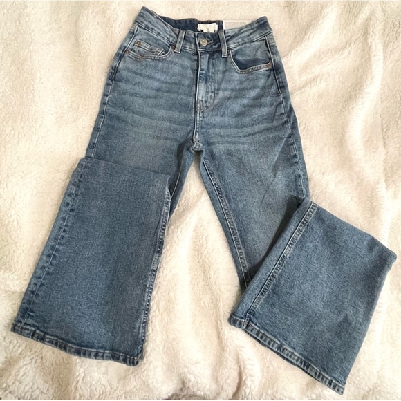 H&M | Jeans | Hm High Waist Flare Stretch Denim Full Length Jeans ...